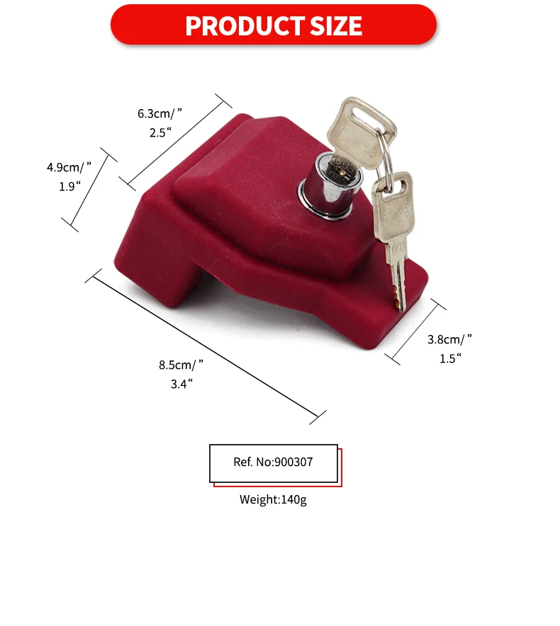Red PP Plastic Air Brake Glad Hand Lock for Tractor Trailer