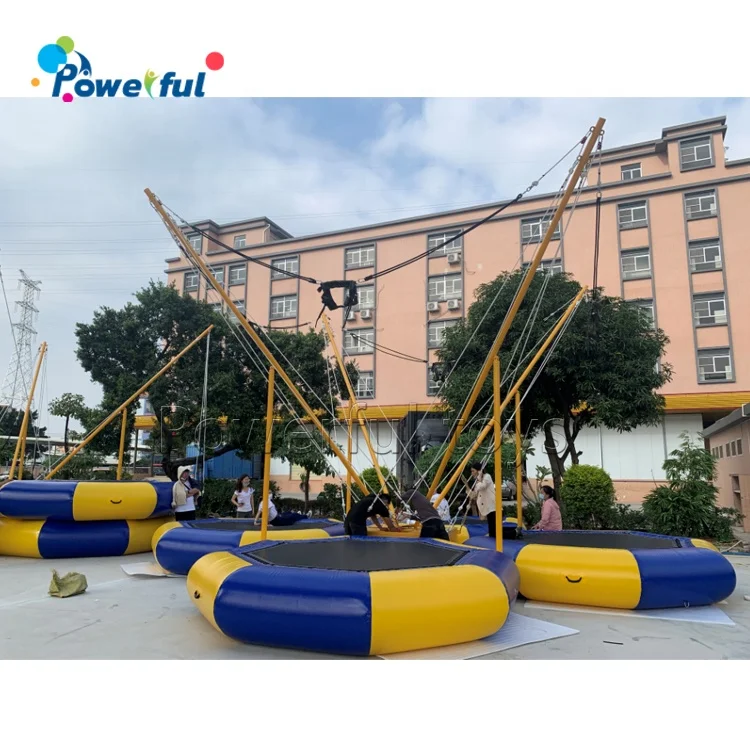 Portable Trailer Mounted Bungee Trampoline Kids Jumping Bungee Mobile ...