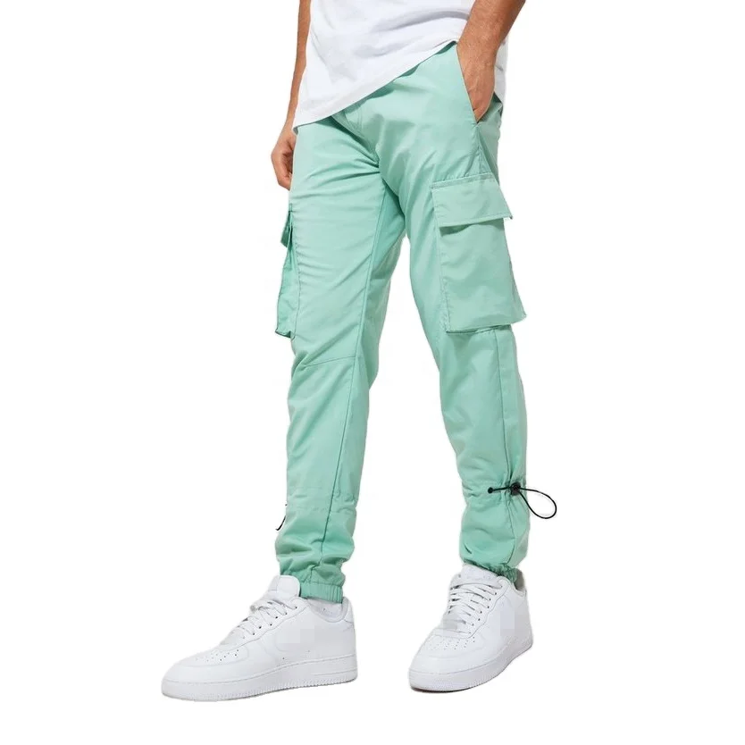 Hot Sales Fashion Custom Cargo Jogger Pants Mens Nylon Wind Track ...