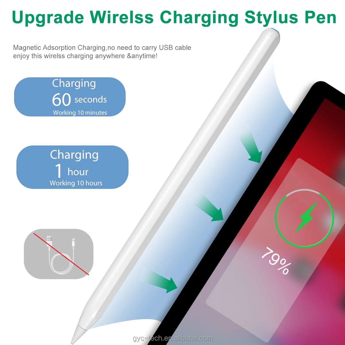Magnetic Wireless Charging Touch Screen Pencil For Apple Pen 2nd ...