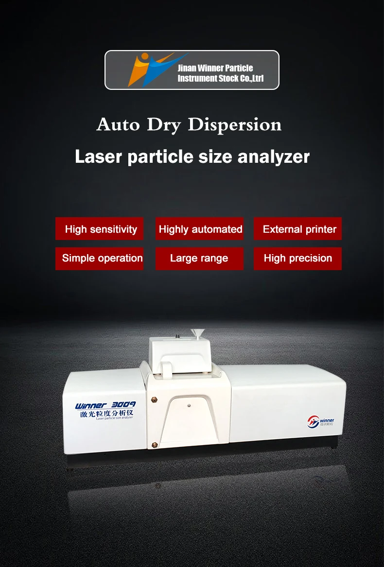 Winner 3009B Dry Intelligent Laser Particle Size Analyzer Uses Spectral ...