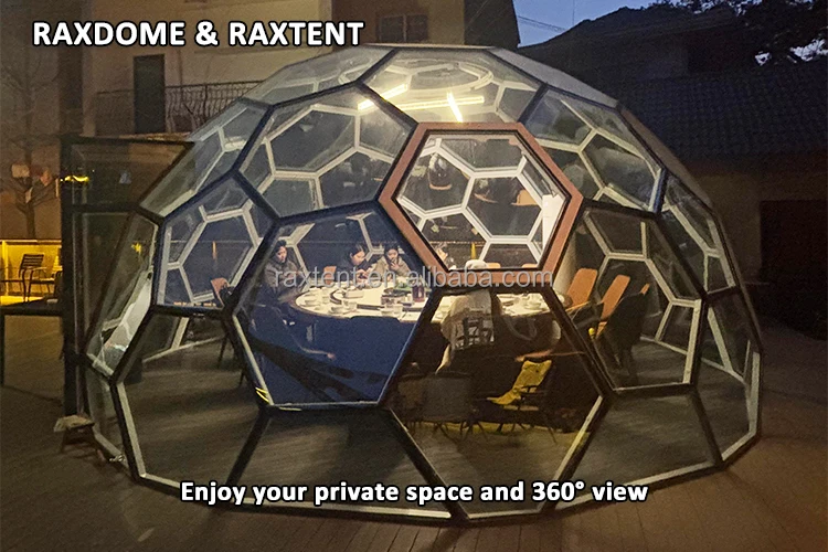 RAXTENT 6M Spherical Honeycomb Glass Dome Tent Kits for Coffee Shop and ...