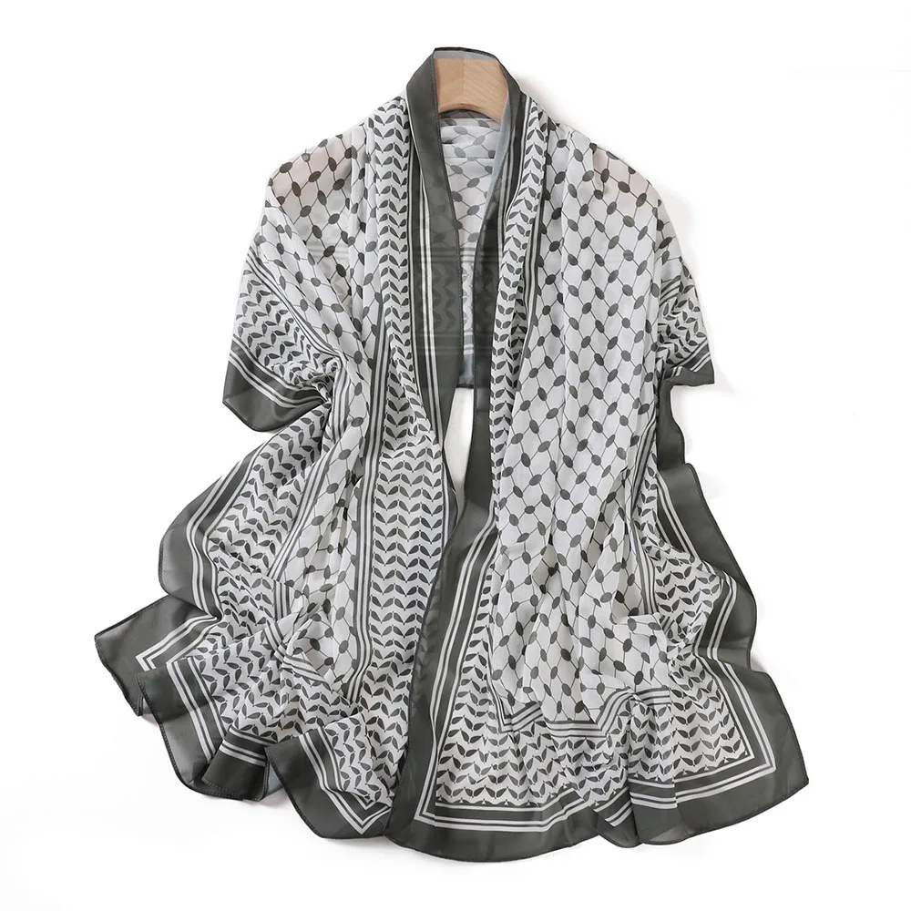 Keffiyeh Patterns Peace Dove Hijab Palestinian Scarf Arab Turban Pearl ...