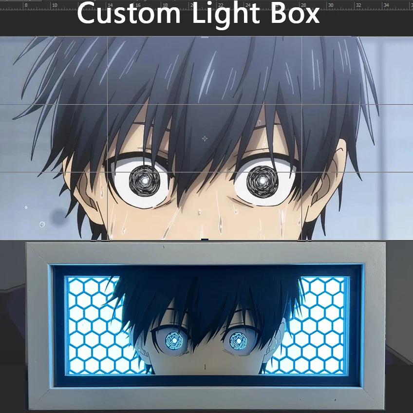 ZDD01-100 Laser Cut Paper Anime Light Box for Room Decor