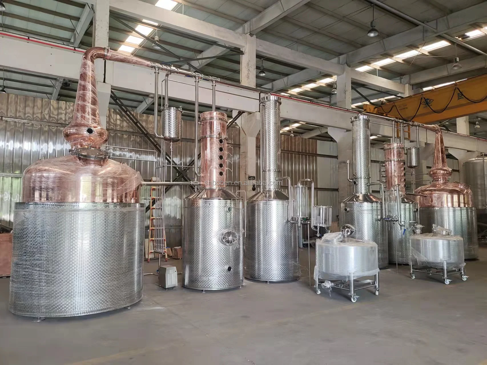 5000 Litres Reflux Still Copper Column With Sightglass Multi Copper Pot ...