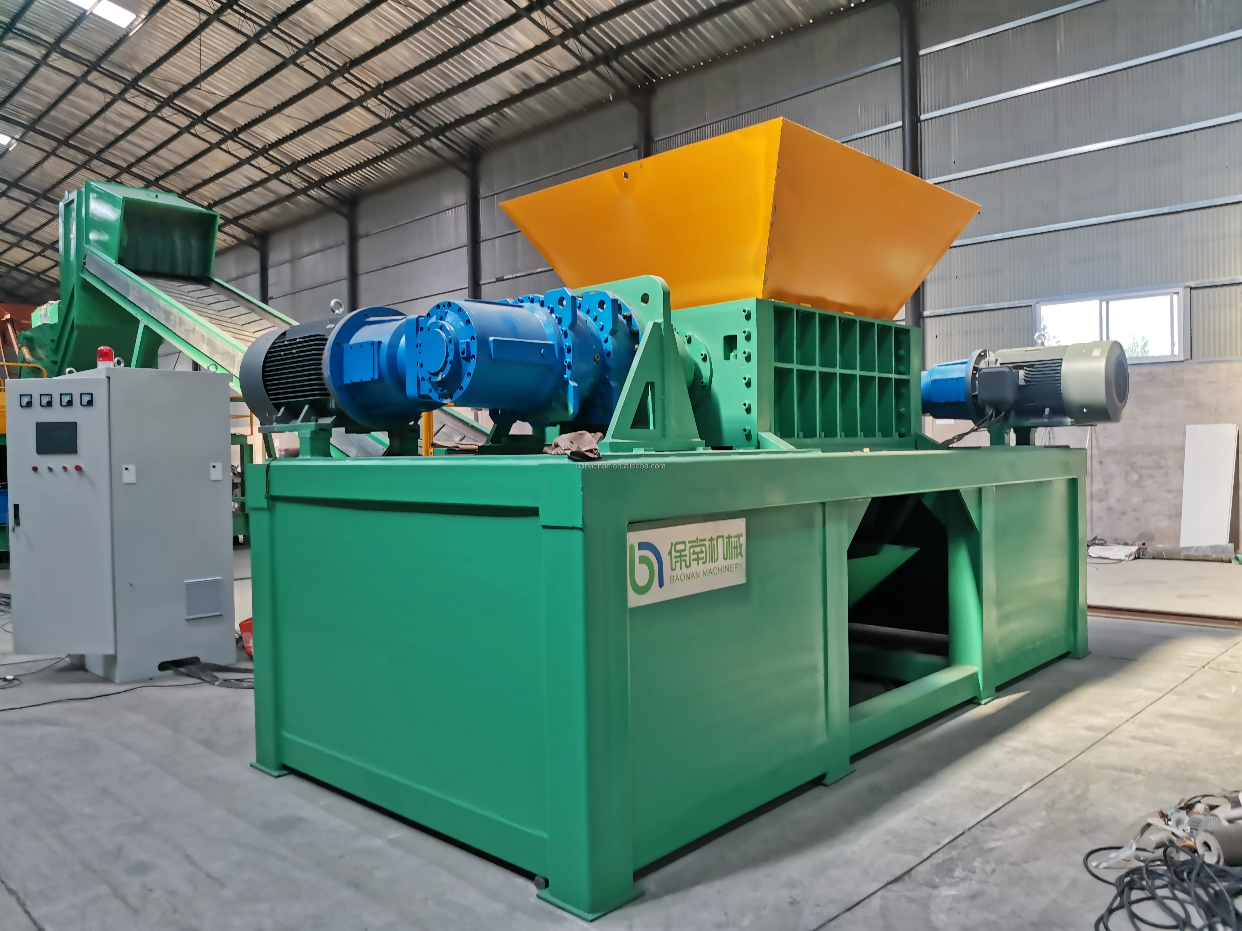 Efficient Garbage Recycling Two-axis Shredder - Buy Double Shaft ...
