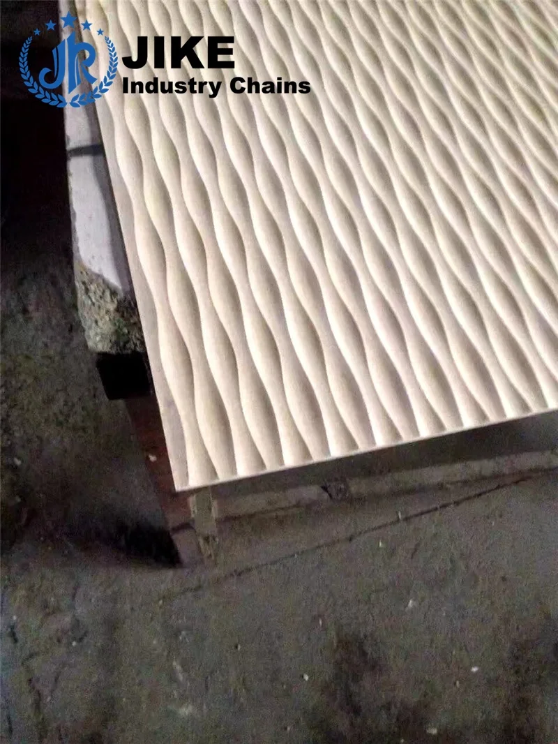 3D MDF Board Wall Panel Decorative 3D Wave MDF by JIKEWOOD