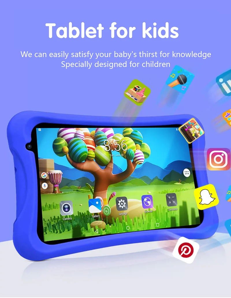Kids' 8 Inch Android Tablet with Touch Screen WiFi & USB Interface ...