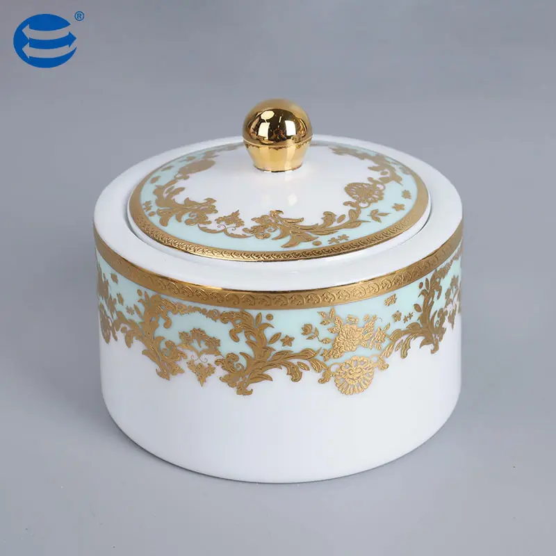 Luxury Golden Porcelain Dinnerware Sets - Elegant & Durable