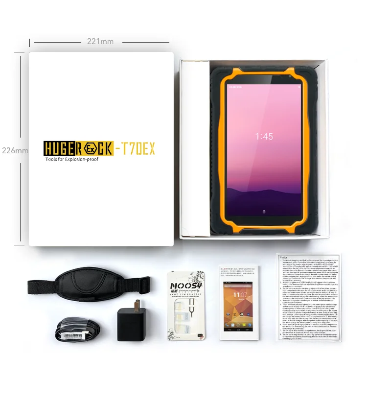 Hugerock T70ex Atex 4g 128gb 7 Inch 10000mah 1000nit Nfc Card Reader ...