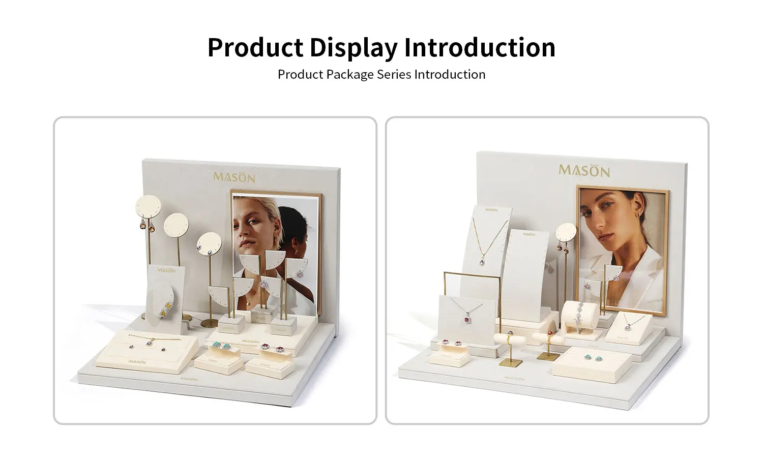 Jewelry Display Set - Elegant Microfiber Props for Showcase