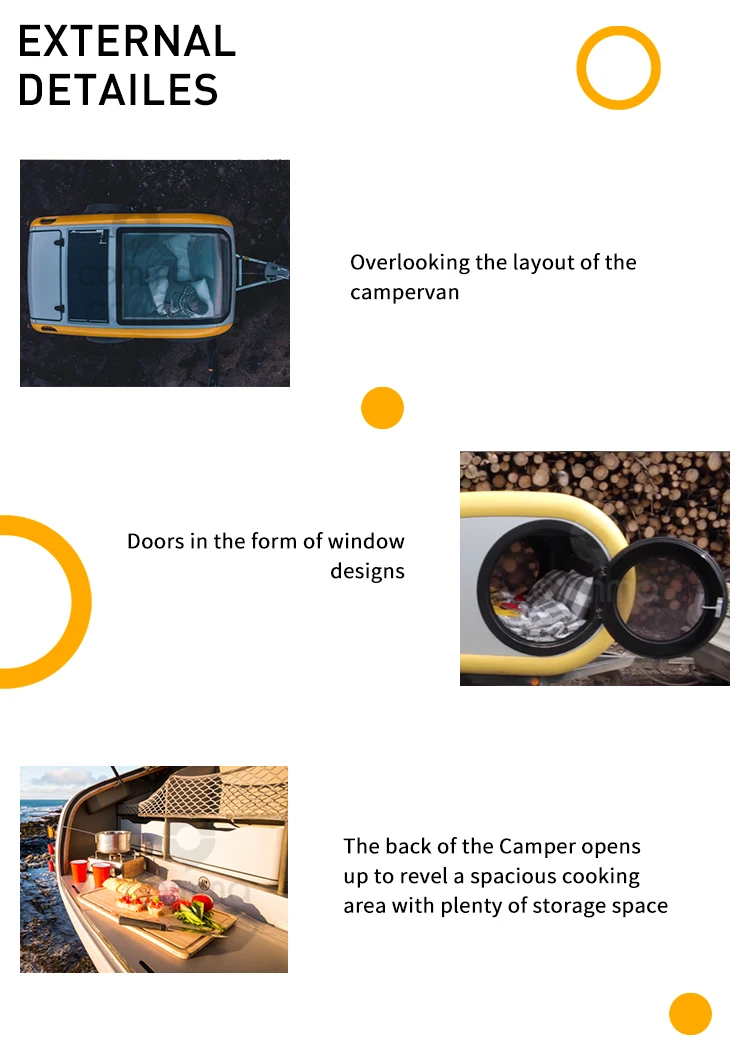 Foldable Fiberglass Camper Trailer - Lightweight Teardrop Caravan for ...