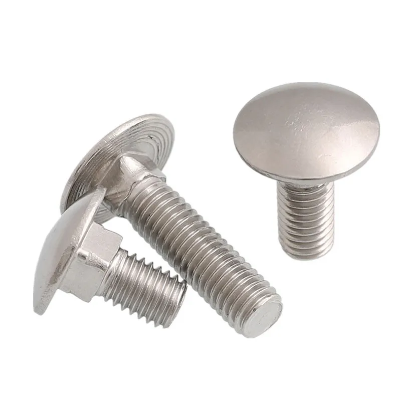 Din603 M4 M5 M6 M8 M10 3/8 1/2 1/4 No Slot Smooth Carriage Bolt Steel Square Neck Half Round ...