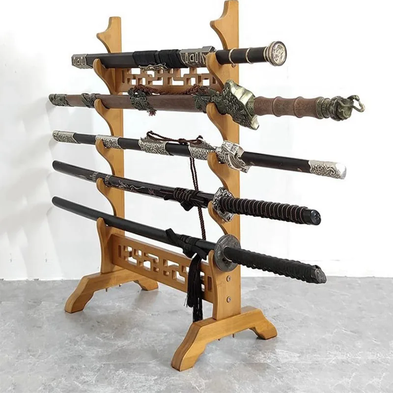 Wall-mounted Swords Display Rack - 5-12 Tier Holder
