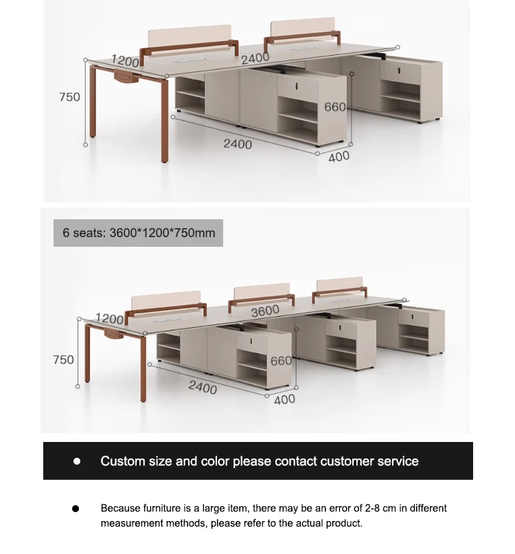 Office Furniture Working Desk Computer Table Modern Modular 2 4 6 ...