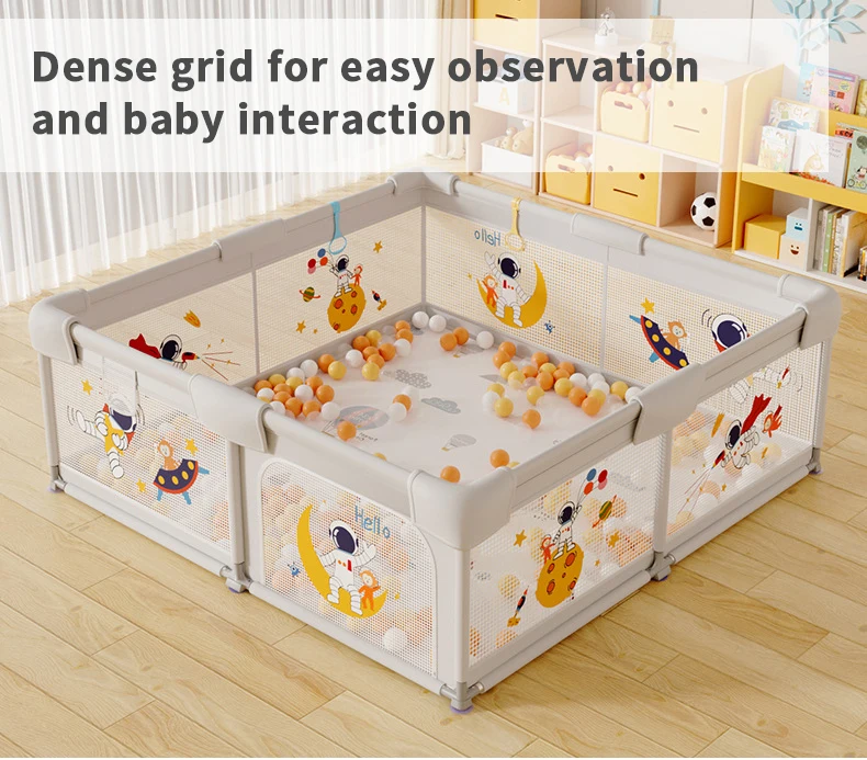Baby Bed Rail Barrier Foldable Bed Fence Baby Playpen Crib Safety Fence ...