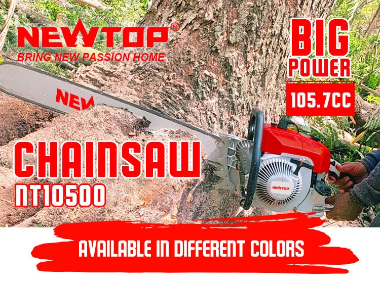 NEWTOP MS070 Chainsaw - 105CC Power for Efficient Tree Cutting