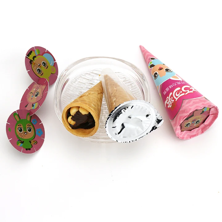 Chocolate Shaped Wafer Cone Filled with Crispy Biscuit - Perfect for ...