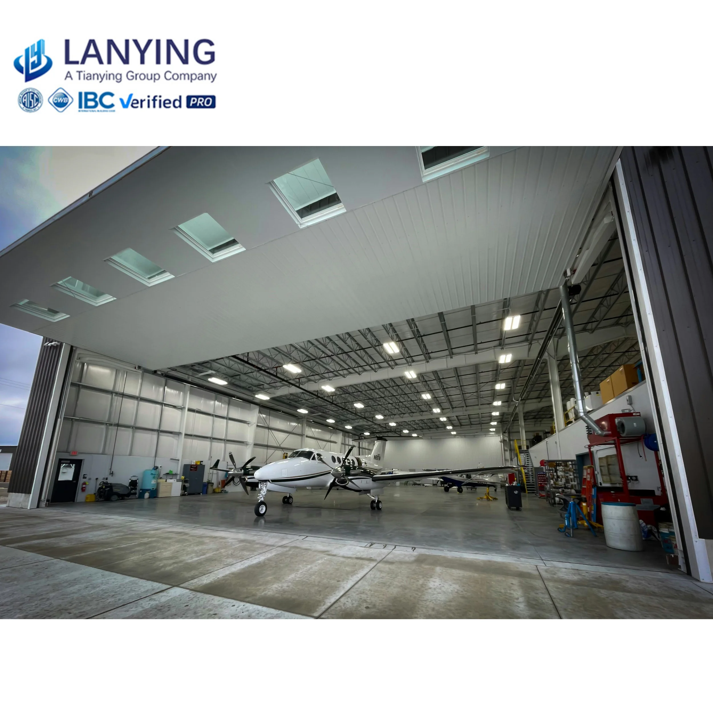 Customized Prefab Steel Hangars & Aircraft Warehouse High-strength ...