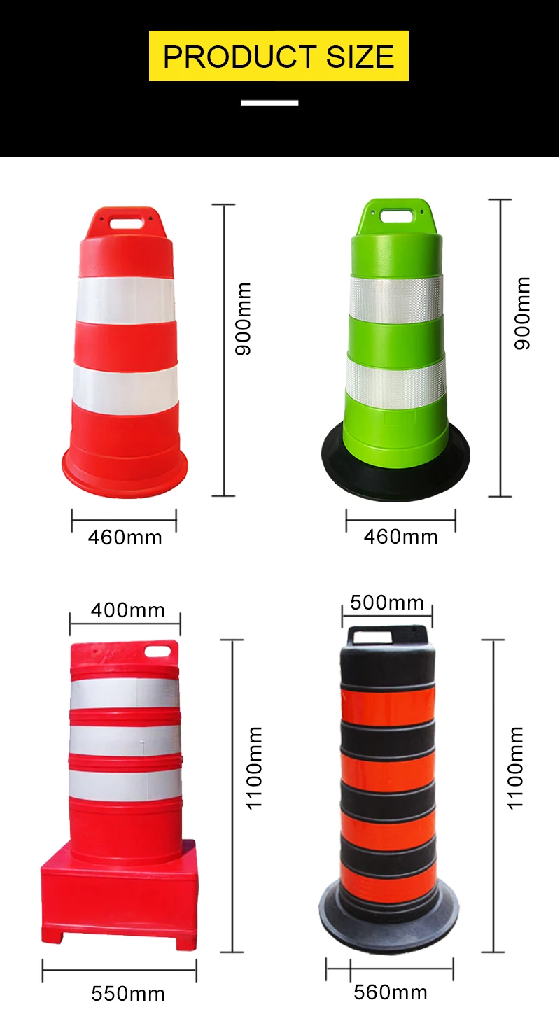 Traffic Safety Facilities Square Cone 8 Pounds Thickened Reflective ...