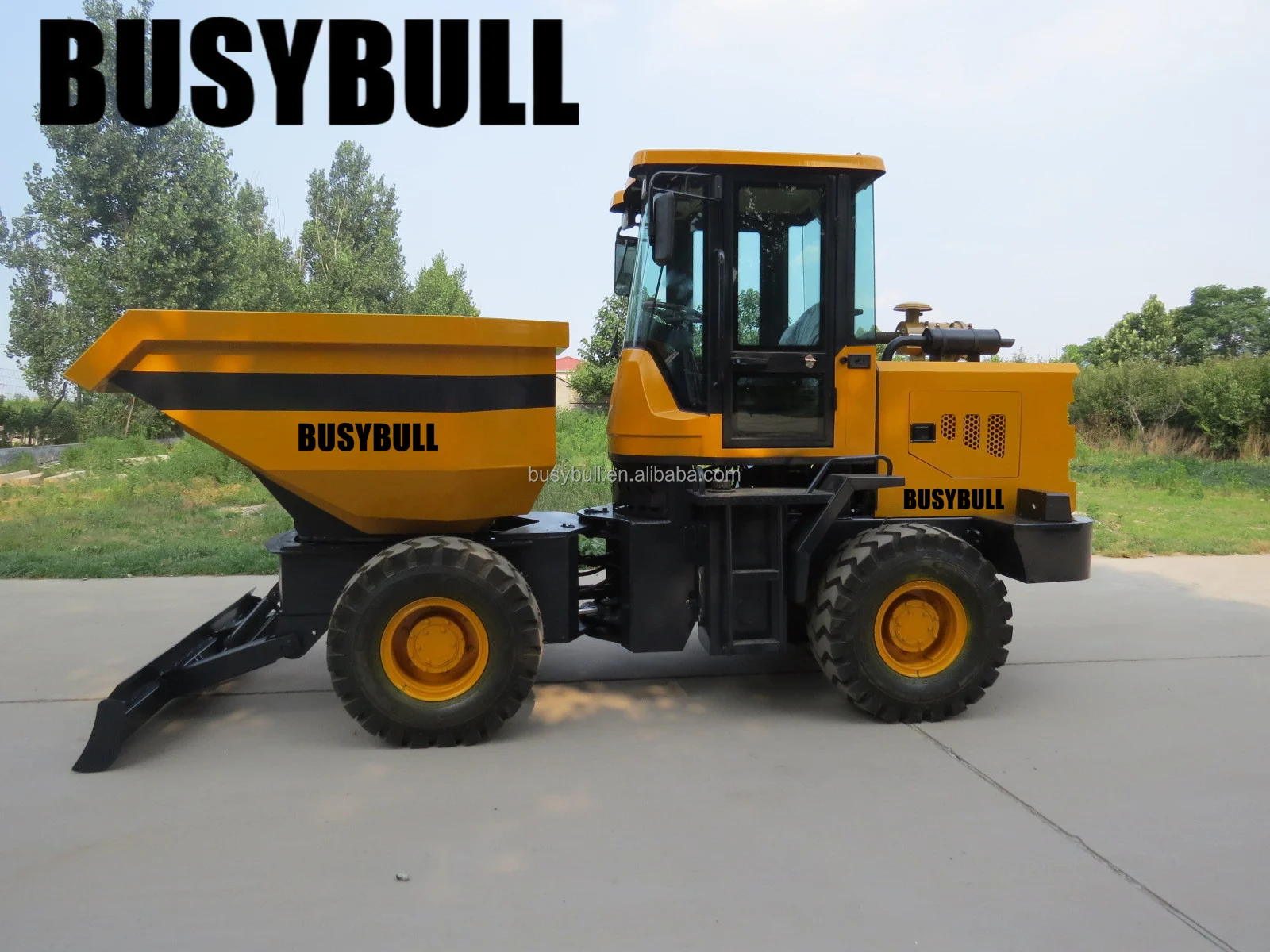 4-wheel Rotary Hopper Dumper Tipper Loading Site Dumper Euro 2 Emission ...