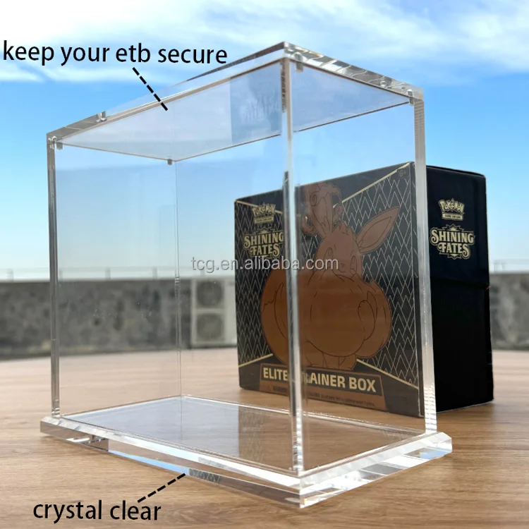 Tcg Custom Clear Acrylic Pokemon Booster Pack 151 Case With Magnetic ...