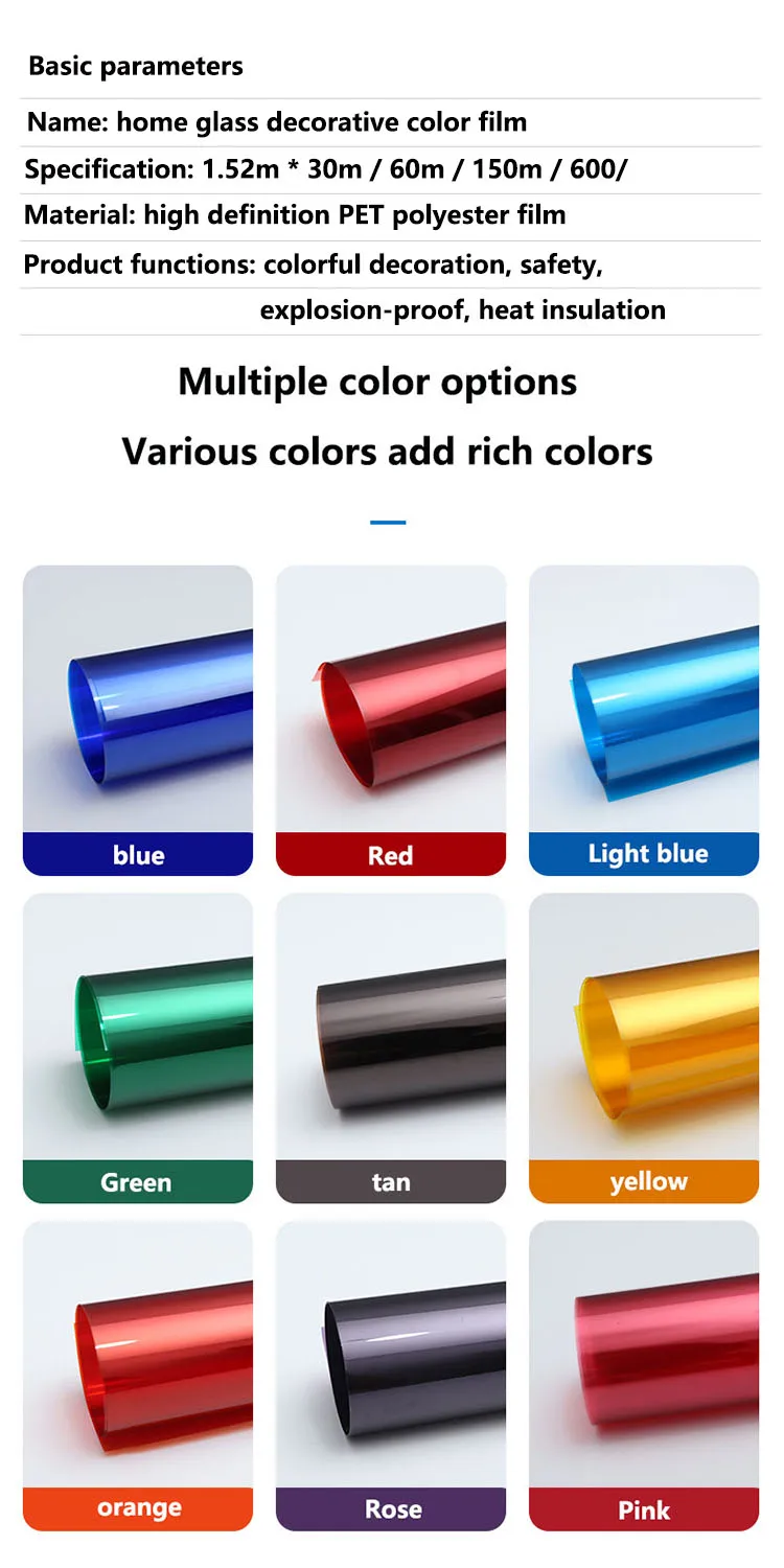 Rose Red Color Glass Film - Decorative & Functional