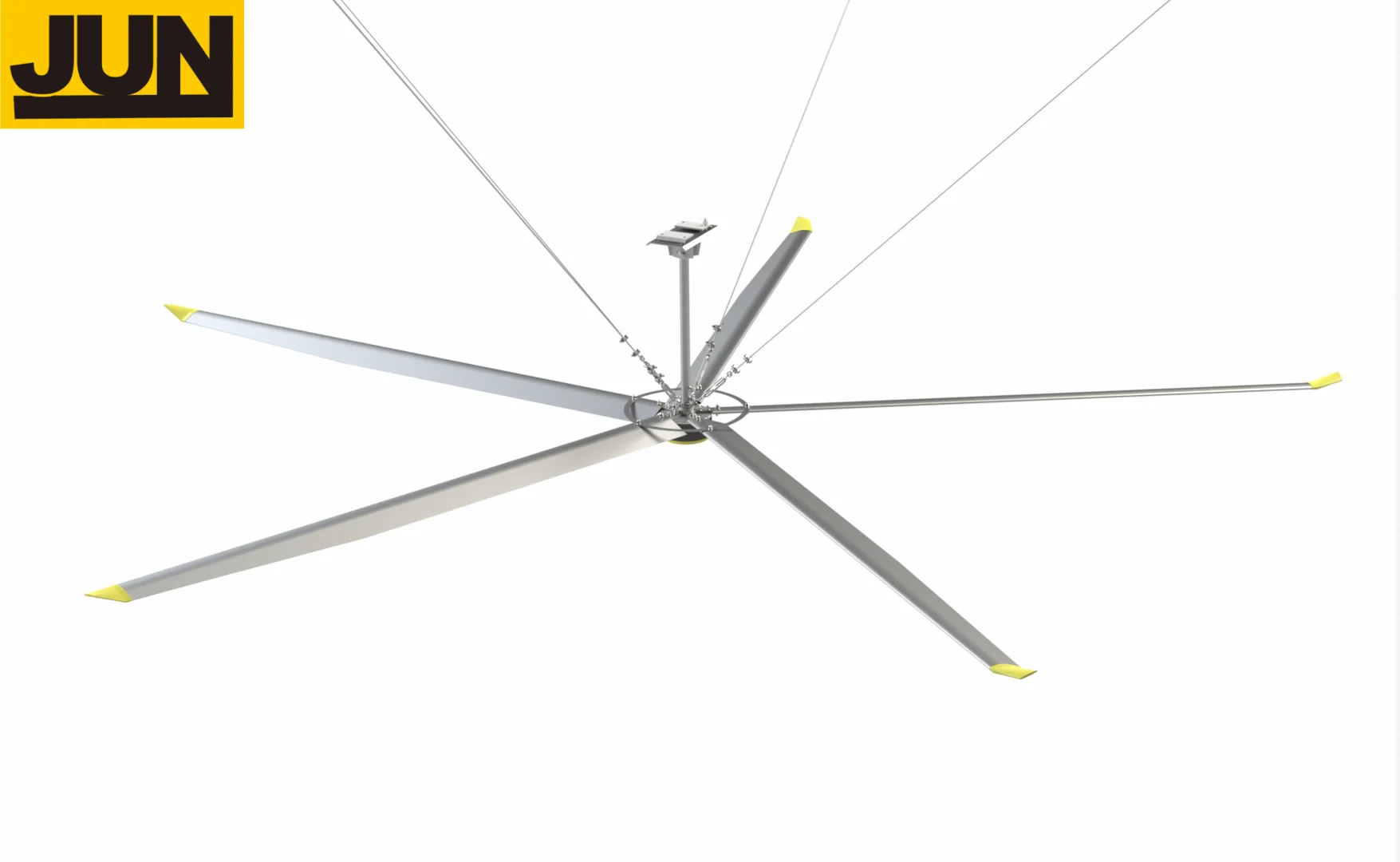 7.3m (24FT) Industrial HVLS Ceiling Fan Brushless PMSM Motor Energy ...