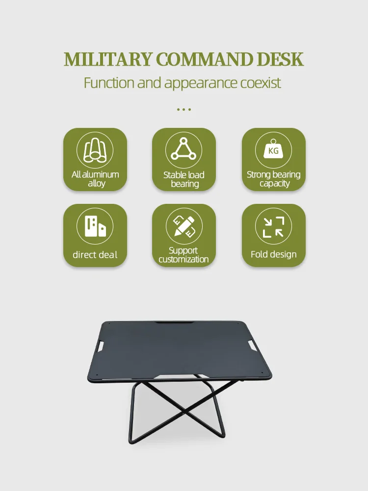 Folding Tactical Camping Table Aluminum Camping Table Portable Picnic ...