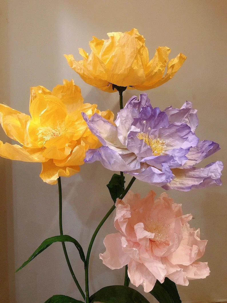 Large Giant Artificial Paper Flowers Realistic Hybrid Handmade ...
