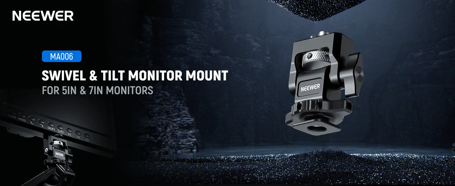 NEEWER Adjustable Tilt Damping Camera Monitor Mount With Cold Shoe Anti ...