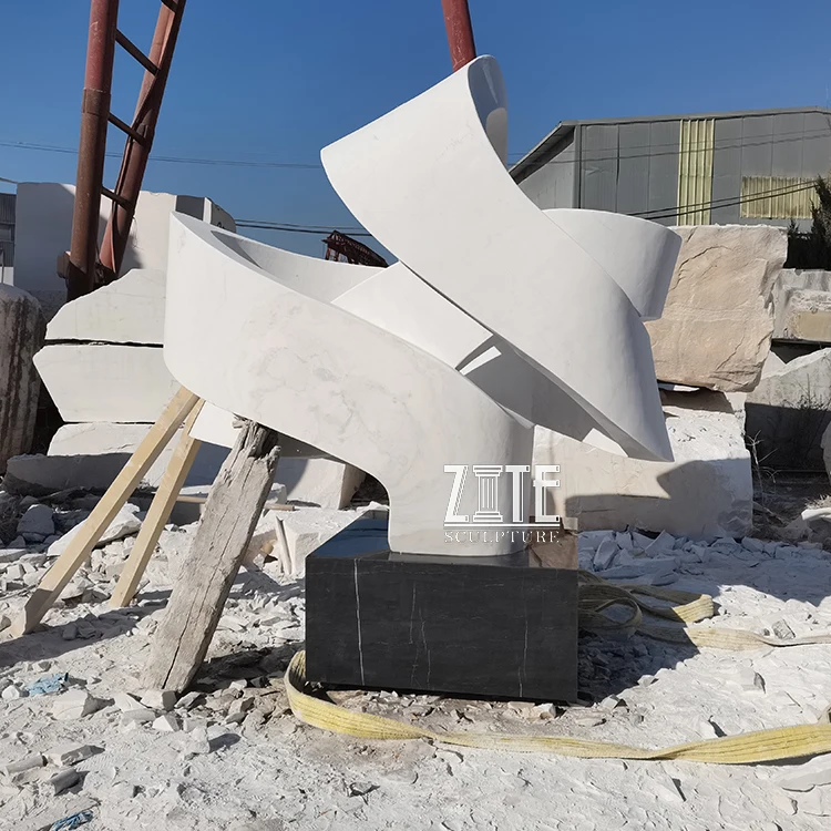 Classic Life Size Modern Marble Statue - Abstract Sculpture