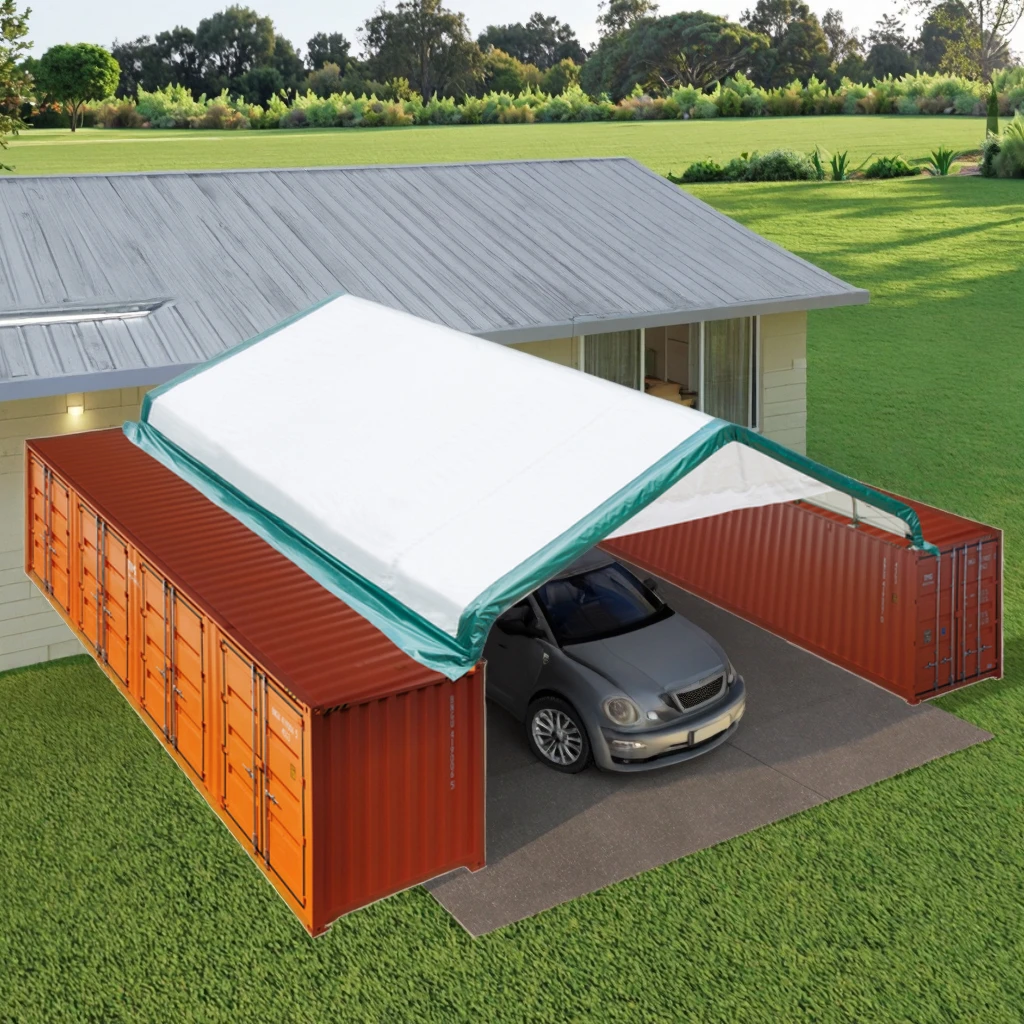 Portable 30x40ft 9x12m Waterproof PVC Galvanized Steel Car Storage ...