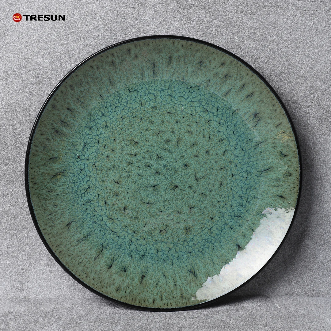 Luxury Dinnerware Set - 18 Pieces Reactive Glazed Stoneware