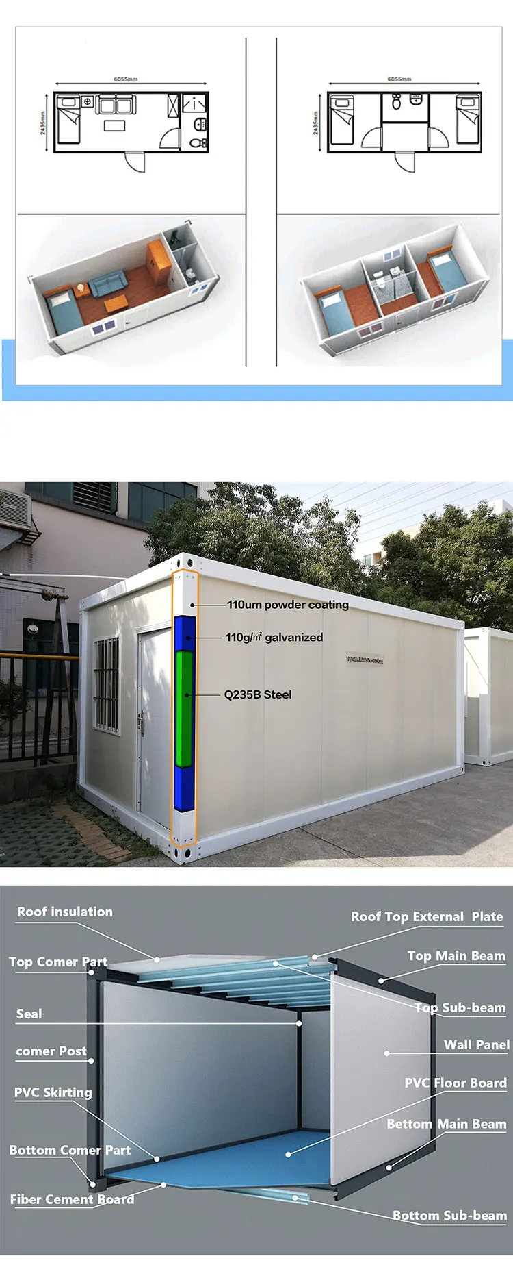 Iso 20ft 40ft Mobile Prefab Modular Mini House Shipping Flat Pack ...