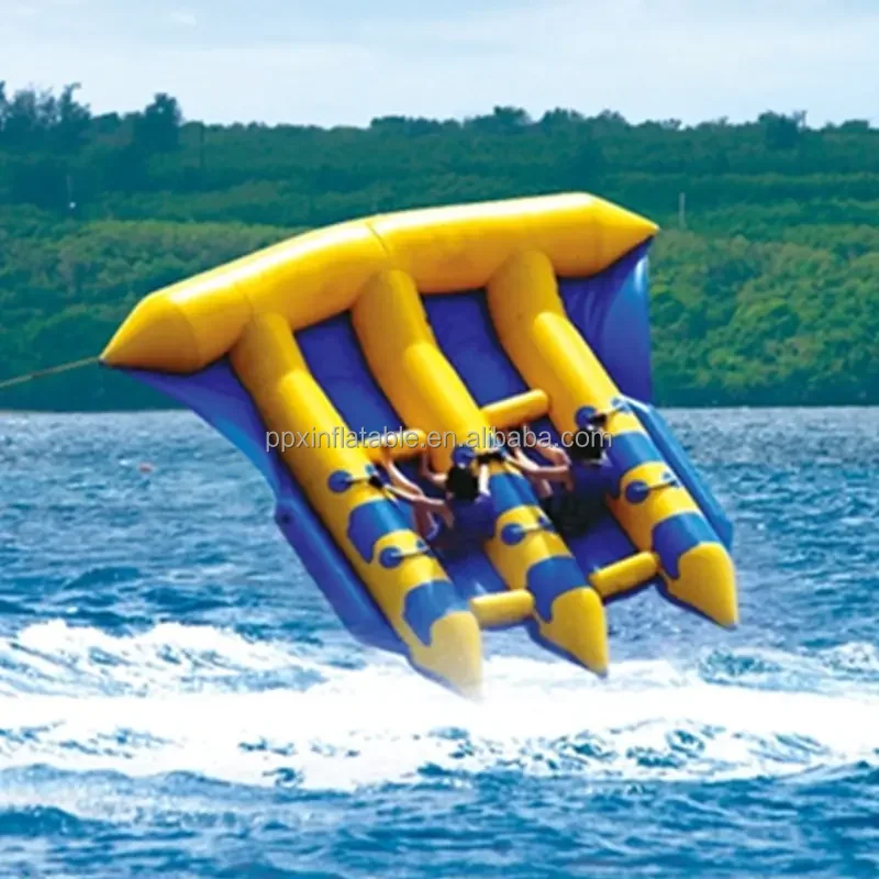 Inflatable Spinning UFO Disco Boat Towable Tube Water Toy