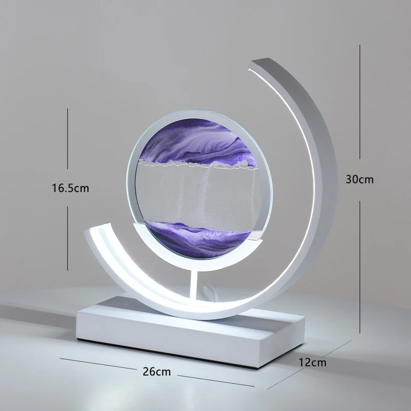 Csx Flowing Dynamic Quick Sand Lamp Art Light Hourglass Led Light ...
