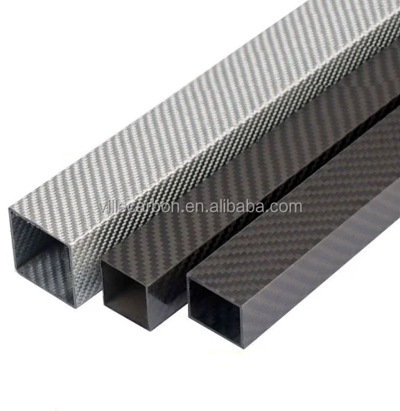 Large Diameter Customized Plain Glossy Carbon Fiber Square Tube ...