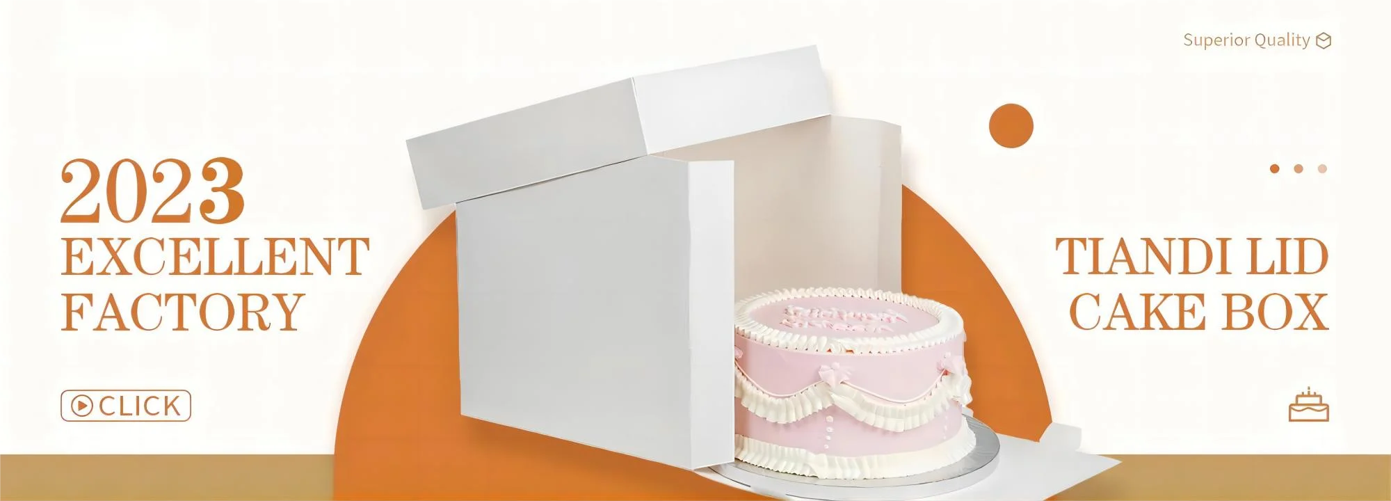 Custom 12 Inch Cake Boxes with Window - White Cardboard