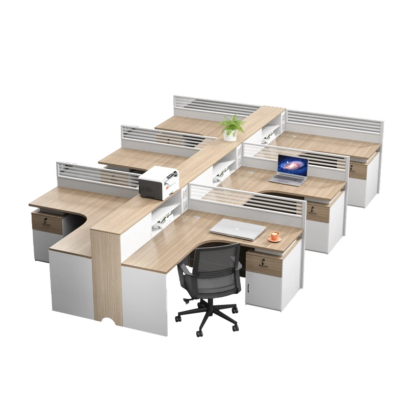 Modern Commercial Office Furniture Desk For Two Persons Employee ...