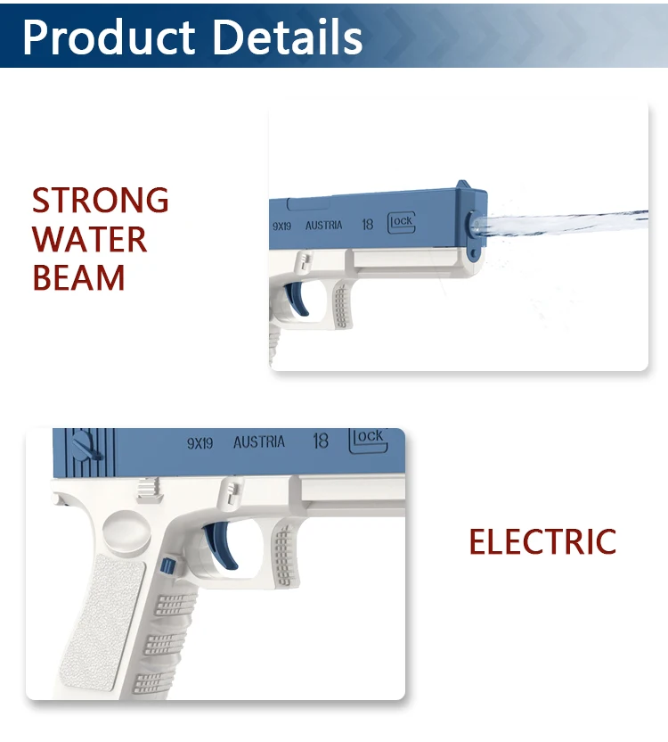 Qs 2023 New Hot Summer Outdoor Toys Plastic Gun Water Electric Pistol ...