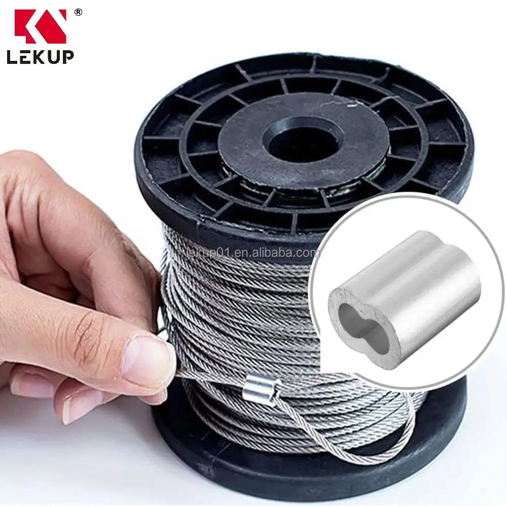 Aluminum Crimping Double Barrel Set Ferrule Loop Sleeve Double Barrel ...