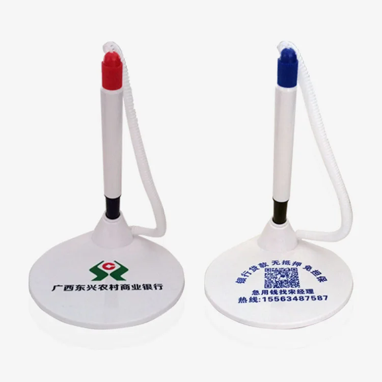 Wholesale Custom Logo Counter Table Desk Stand Ball Pen