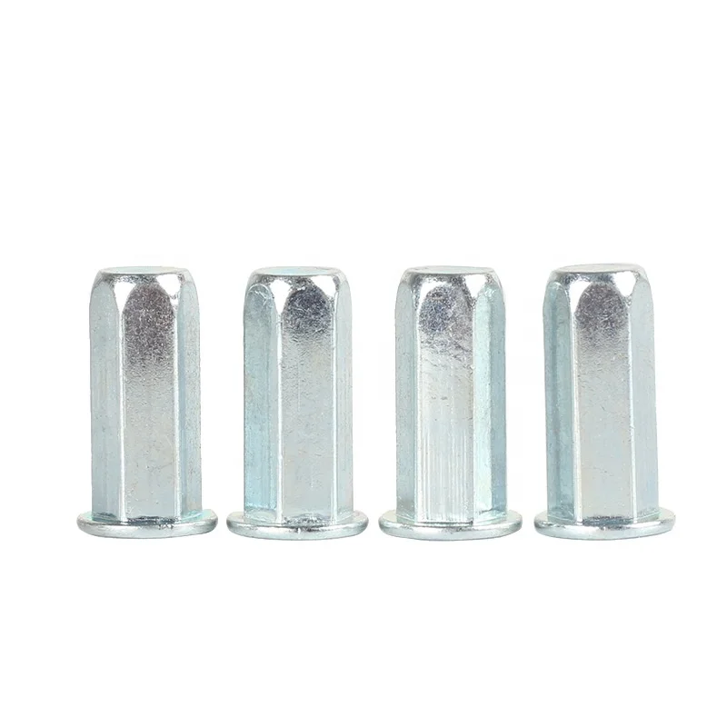 M4 M5 M6 M8 M10 Zinc Plated Flat Head Full Hex Body Close End Rivet ...