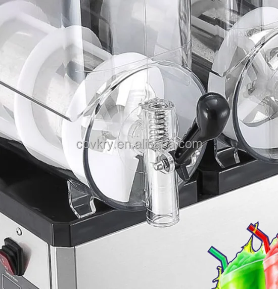 2-tank Stainless Steel Slush Machine for Parties & Hotels
