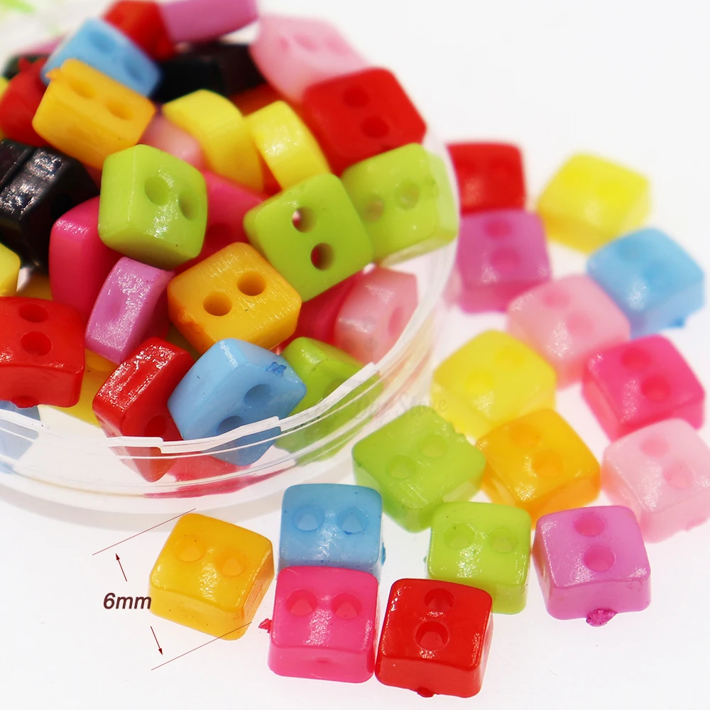 6mm Mixed Colorful Mixed Shapes 6mm Mini Plastic Buttons for Small Doll ...