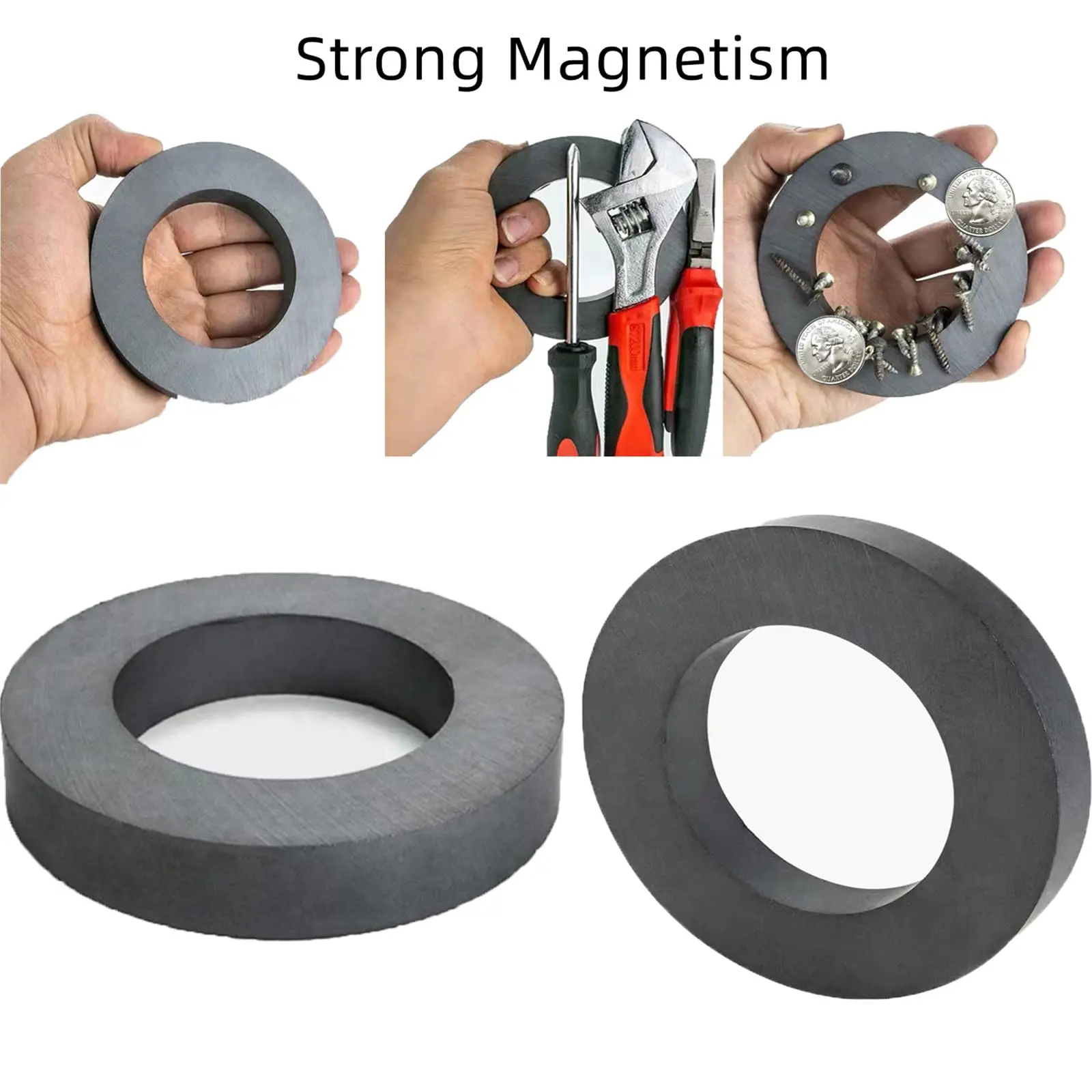 Y25 Ferrite Magnetic Ring Speaker Magnet / Ferrite Magnet for Speaker ...