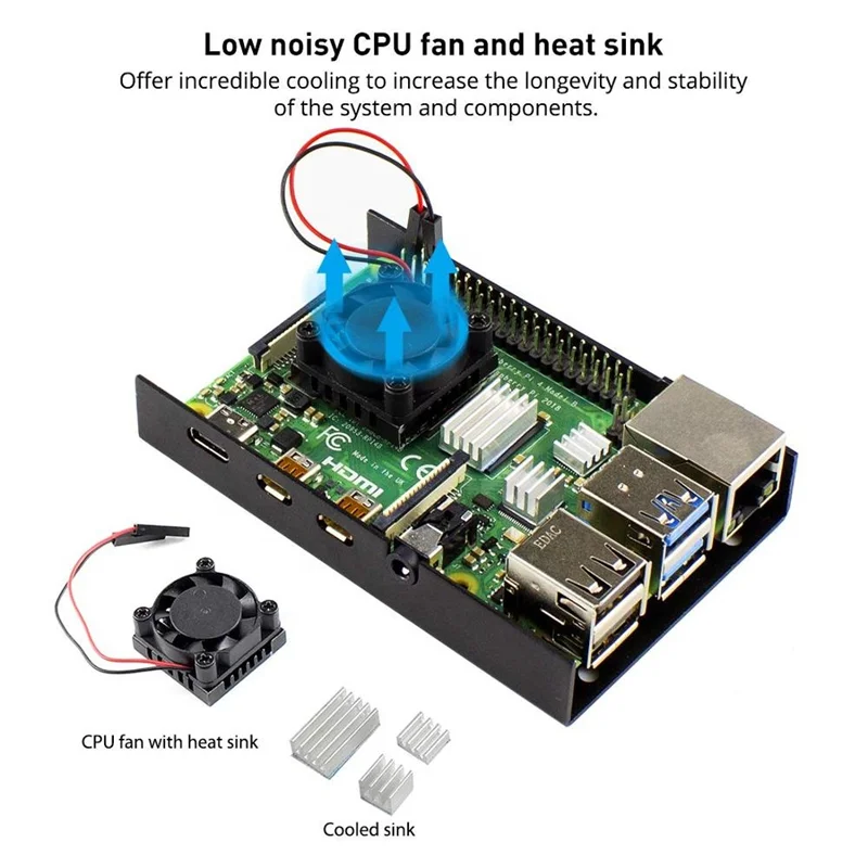 Raspberry Pi 4 Complete Starter Kit with Pi 4 Model B 4GB RAM Board ...