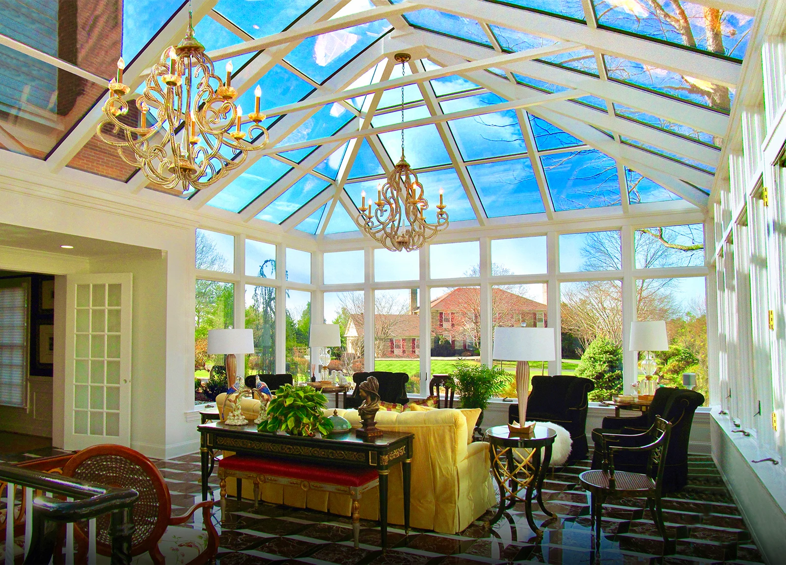 Prima Free Standing Insulated Glass Veranda Sunrooms Roof Panels Sun ...