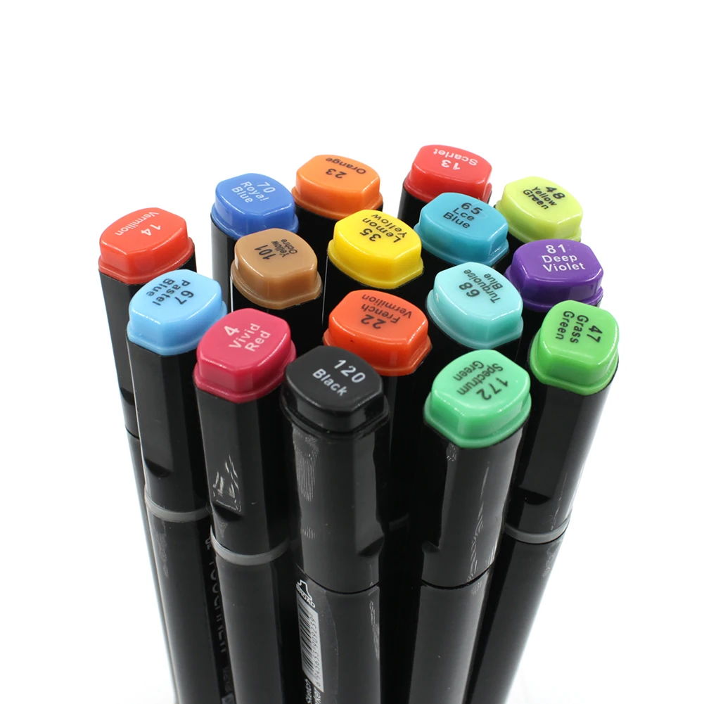 40/60/80/168 Colors Double Ended Marker Pen Set Sketching Oily Tip ...